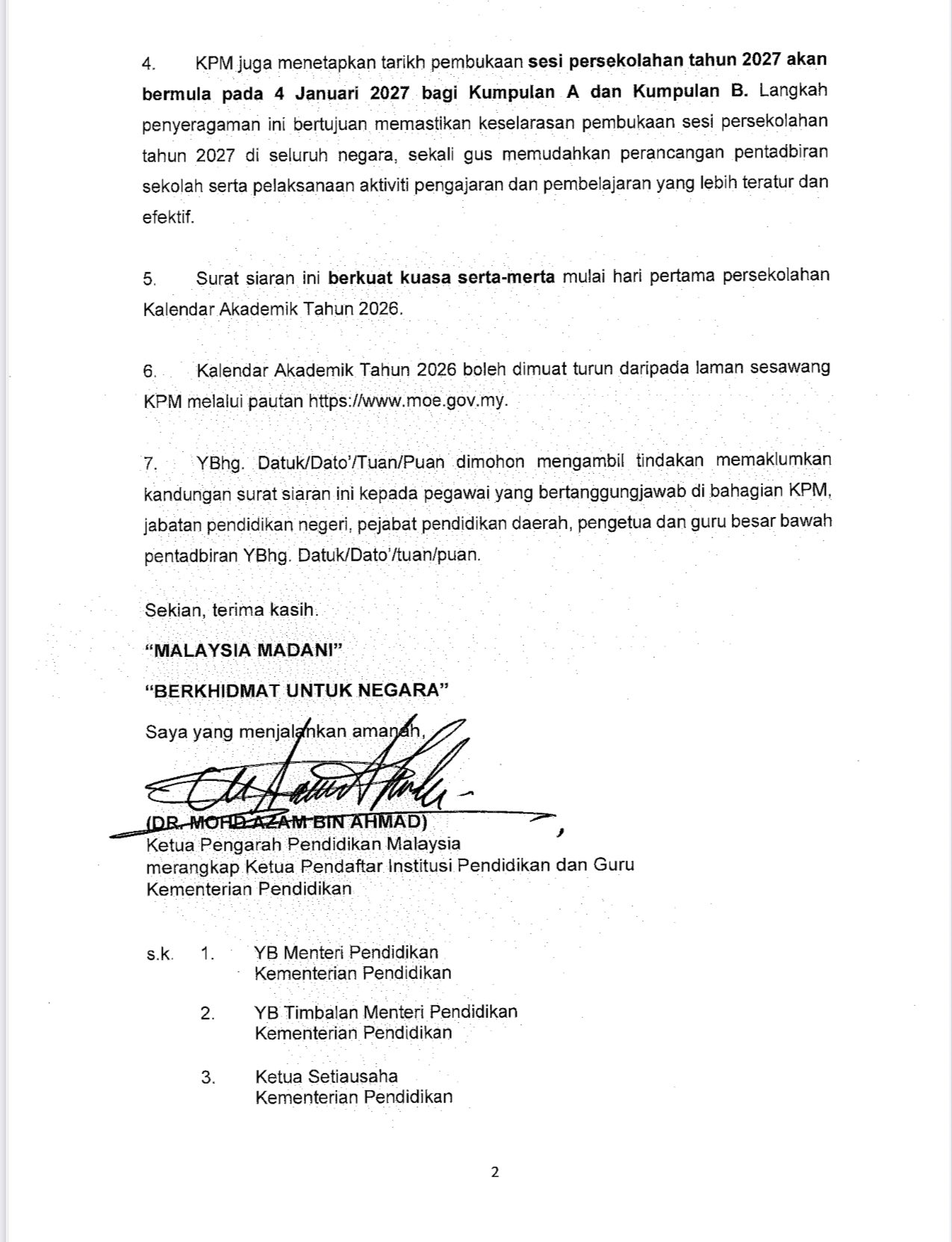 Kalendar Akademik Sekolah Tahun 2026 Diumumkan: Tarikh Buka Sekolah ...