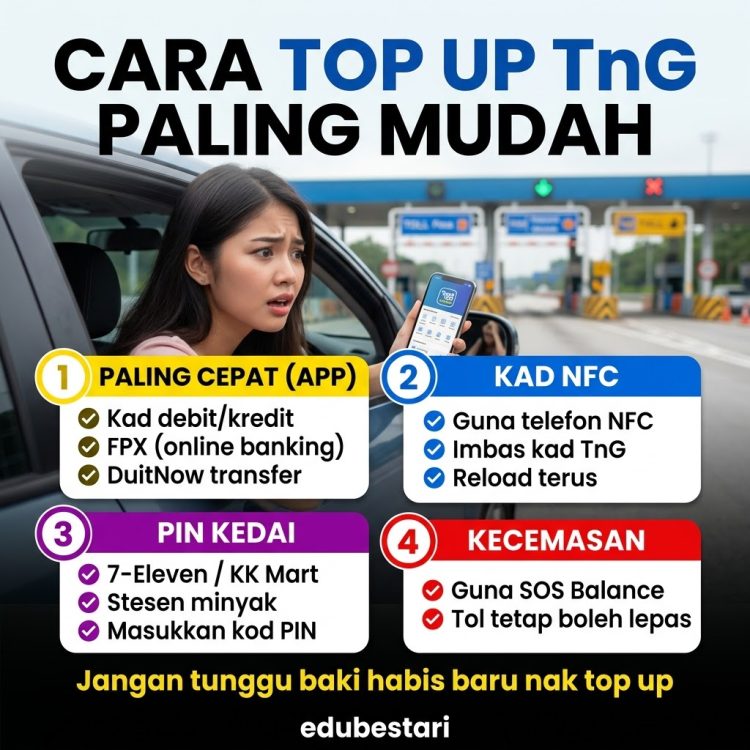 Cara Top Up TnG eWallet Paling Mudah 2026: Panduan Lengkap Reload Kad ...