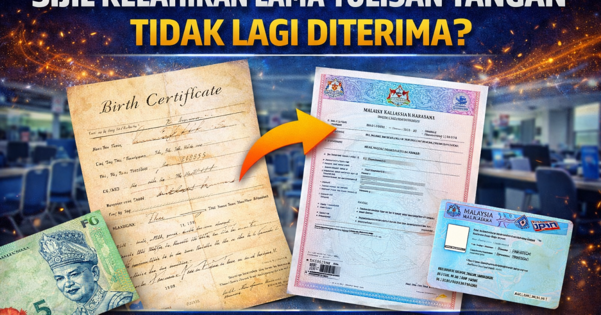 Sijil Kelahiran Lama Tulisan Tangan Tidak Lagi Diterima? Ini Cara Tukar ...