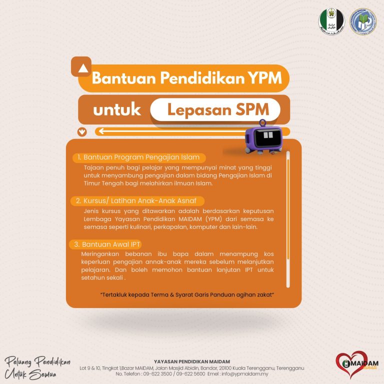 Bantuan Pendidikan YPM Untuk Lepasan SPM: Semak Bantuan Pengajian Islam ...