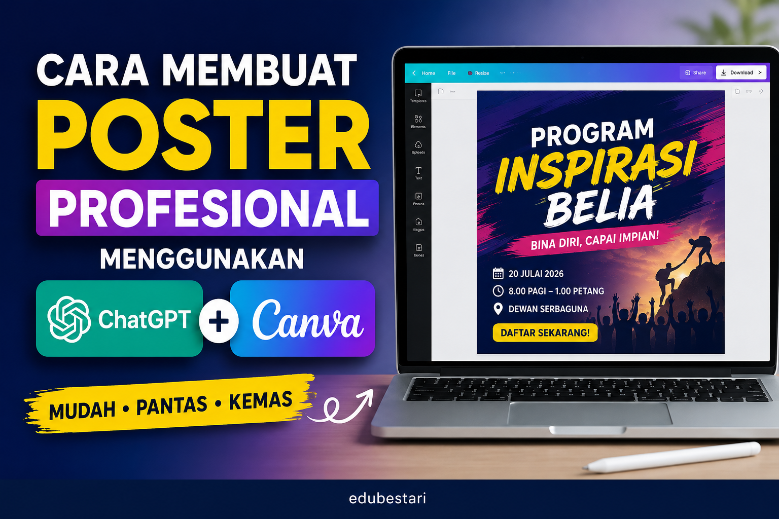 Cara Buat Poster Profesional Guna ChatGPT Dan Canva Walaupun Bukan ...